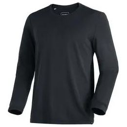 Langarmshirt Maier Sports "MS FAV Long Tee M", Herren, Gr. S, schwarz, 100% Polyester, Rundhals, Shirts Langarmshirt, atmungsaktives Herren Shirt langarm, Regular Fit