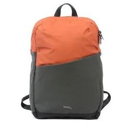 Laptoprucksack vargu "HENEL 1", Damen, Gr. B/H/T: 28cm x 42cm x 13cm, onesize, olive, orange, Polyethylen, Rucks&auml;cke Laptoprucksack, mit recyceltem PET