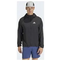 Laufjacke Adidas PERFORMANCE "Run Ess JKT M", Herren, Gr. M, schwarz, Obermaterial: 100% Polyester, Jacken