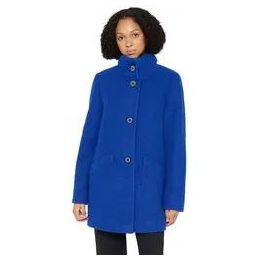 AMBER & JUNE Kurzjacke AMBER & JUNE "Damen mit Stehkragen", Damen, Gr. 46, bright blau melange, Obermaterial: 50% Polyester, 47% Wolle, 3% diverse Faserarten; Futter: 100% Polyester, gerade, Jacken Kurzjacke