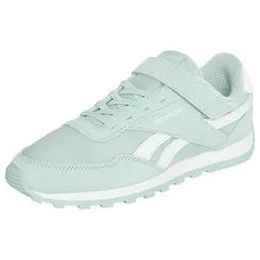 Sneaker Reebok CLASSIC "Reebok GLIDE LOW ELASTIC & TOP STRAP", Damen, Gr. 33, glitchaqua, glitchaqua, wei&szlig;, Leder, Synthetik, Textil, Schuhe Sneaker