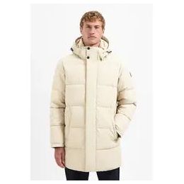 Parka NO EXCESS "NO EXCESS Langer Steppparka Jacket Long Parka Hood Padded", Herren, Gr. XXL, cream, 100% Polyester, Jacken Parka