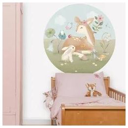 Wandtattoo Little Dutch "Wandsticker XL Fairy Garden (100x100cm)", mehrfarbig, H:100cm, Wandtattoos, Wandtattoo
