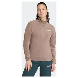 Sweatshirt Adidas TERREX "W MT ESS HZ FL", Damen, Gr. L, trabrn, Obermaterial: 100% Polyester, Sweatshirts Sweatshirt