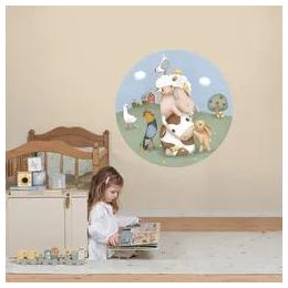 Wandtattoo Little Dutch "Wandsticker XL Little Farm (100x100cm)", mehrfarbig, H:100cm, PVC, Wandtattoos, Wandtattoo