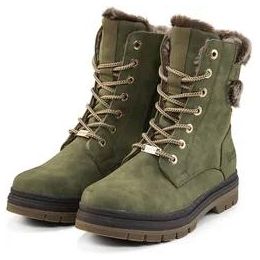 Stiefel Tom Tailor "Tom Tailor Boots", Damen, Gr. 37, khaki, unifarben, Schuhe Stiefel