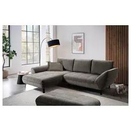 Ecksofa exxpo - SOFA FASHION "Bellini, Materialmix oder komplett Struktur, Breite 268cm, bequem", espresso, B:260cm H:92cm T:187cm, Sofas, Ecksofa, bequem und modern, Chenille-Struktur Bezug, L-Form