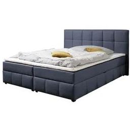 Boxbett Home Affaire "Niemes inkl. Bettkasten und Topper, auch in &Uuml;berl&auml;nge erh&auml;ltlich", denim, blau, B:172cm L:230cm, Komplettbetten, Boxbett mit Bettkasten, inkl. Topper