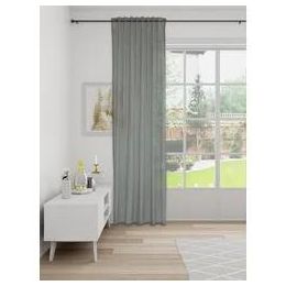 Gardine HOMING "Kader" Gr. 1, grau, B:140cm H:245cm, Polyester, Gardinen, Gardine, Fertigschal