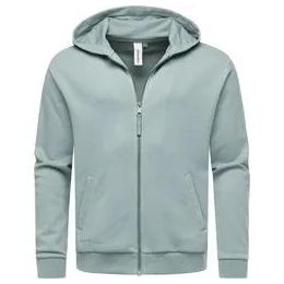 Sweatjacke Ragwear "Natten", Herren, Gr. XXL (56), graublau, Material: 70% Baumwolle, 30% Polyester, Basic, l&auml;ssig geschnitten h&uuml;ftbedeckend, hoch geschlossener Ausschnitt, &Auml;rmel ohne &Auml;rmelschlitz B&uuml;ndchen, Sweatjacken Sweatjacke, Weiche Herren Alltagsjacke mit Kapuze