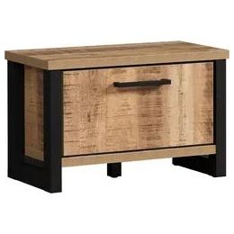 Sitzbank Home Affaire "Elda", mango, schwarz, schwarz, B:73cm H:47cm T:39cm, Holzwerkstoff, MDF, Metall, Sitzb&auml;nke, Sitzbank, Sitzbank mit 1 Gasdruckd&auml;mpfer Klappe &ndash; (B/T/H) 73/39/47 cm