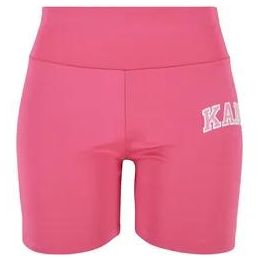 Radlerhose Karl Kani "Karl Kani Damen KW242-031-2 Karl Kani Small Serif Cycling Shorts", Damen, Gr. M, US-Gr&ouml;&szlig;en, pink, 77% Polyester, 23% Elasthan, skinny fit, Hosen Radlerhose