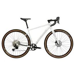 Gravelbike KROSS "KROSS GRAVEL Bike 28" Esker 5.0 ULT.RA 12 G&auml;nge" Gr. 43, wei&szlig;, wei&szlig;, Fahrr&auml;der, 43cm, 28 Zoll (71,12cm) hinten: 28 Zoll (71,12cm)