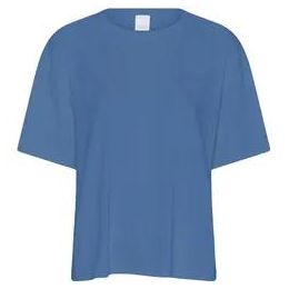 Pyjama CCDK COPENHAGEN "CCDK Copenhagen sleep shirt Anna", Damen, Gr. L, riverside, Obermaterial: 68% Viskose, 28% Baumwolle, 4% Elasthan, Homewear-Sets Pyjama