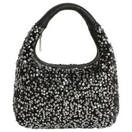 Schultertasche "Pailetten", Damen, Gr. B/H/T: 25cm x 25cm x 11cm onesize, silber, Kunstfaser, Collezione Alessandro, Taschen Schultertasche, Abendtasche mit Pailetten