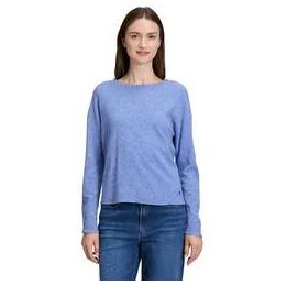 BETTY & CO Strickpullover BETTY & CO "Damen mit Rundhalsausschnitt", Damen, Gr. 36, middle blau melange, Strick, Obermaterial: 50% Viskose, 27% Polyamid, 23% Polyester, gerade lang, Rundhals, Pullover Strickpullover