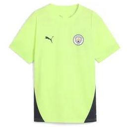Trainingsshirt Puma "Manchester City Trainingstrikot Jugendliche", M&auml;dchen, Gr. 140, fizzy apple blau violet gelb, Obermaterial: 100% Polyester, regular fit, Rundhals, Shirts