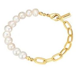 Armband YOKOAMII "Y95", gelb (gelbgold), Armb&auml;nder, Damen, Metall, Armband, mit Perle