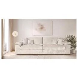 Big-Sofa Home Affaire "Soft&Cosy XXL, B: 303 cm - OTTO. Verl&auml;ssliche Qualit&auml;t.", beige, B:303cm T:123cm, 100% Polyester, Sofas, Big-Sofa, Mega-Sofa, Cord oder Chenille-Struktur, mit Federkern & 4 Zierkissen, Topseller