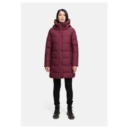 Winterjacke Marikoo "Karumikoo XVI", Damen, Gr. S, wine, Obermaterial: 100% Polyester; Futter: 100% Polyester; Wattierung: 100% Polyester; &Auml;rmelfutter: 100% Polyester, Jacken Winterjacke, mit gro&szlig;er Kapuze