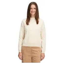 BETTY & CO Strickpullover BETTY & CO "Damen mit Jacquard", Damen, Gr. 40, cream, Strick, Obermaterial: 55% Polyamid, 28% Viskose, 17% Polyester, l&auml;ssig geschnitten normal, Pullover Strickpullover