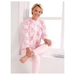w&auml;schepur Schlafanzug W&Auml;SCHEPUR, Damen, Gr. 52/54, hellros&eacute;, erika, bedruckt, 100% Baumwolle, Homewear-Sets Schlafanzug