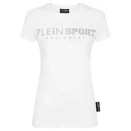 T-Shirt Plein Sport "T-Shirt", Damen, Gr. XS, wei&szlig; (01, wei&szlig;), Obermaterial: 100% Baumwolle, Shirts T-Shirt