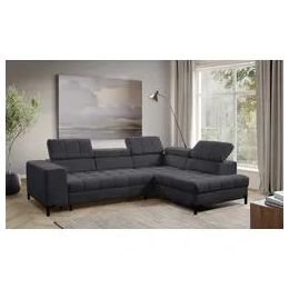 Ecksofa exxpo - SOFA FASHION "Bocco, hochwertige Verarbeitung, toller Sitzkomfort, bequem, L-Form", anthrazit, B:276cm H:75cm T:203cm, 90% PES, 10% NY, Sofas, Ecksofa, wahlweise mit Bettfunktion u. Bettkasten, inkl. Kopfteilverstellung