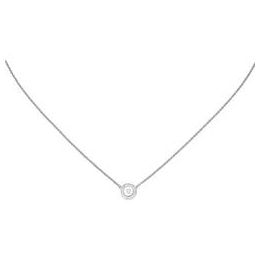 Collier Jobo "Kette mit rundem Anh&auml;nger", silber 925, Halsketten, Damen, Silber 925 (Sterlingsilber), L: 45, Collier, 925 Silber mit 17 Zirkonia 45 cm