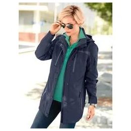 Funktionsjacke Casual Looks, Damen, Gr. 20, blau (marine), 100% Polyester, unifarben, Jacken Funktionsjacke