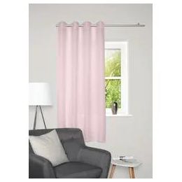 Vorhang HOME BASICS "BENOGA", rosa, B:135cm H:175cm, Polyester, Gardinen, &Ouml;senschal, Uni, Dekostruktur