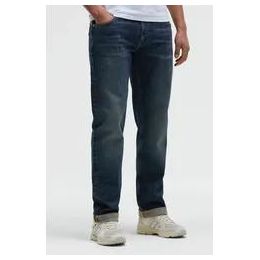 Comfort-fit-Jeans CAMP DAVID, Herren, Gr. 33, L&auml;nge 34, tinted dunkelblau, Denim/Jeans, Material: 98, 7% Baumwolle, 1, 3% Elasthan, Zusatz: Enth&auml;lt nichttextile Teile tierischen Ursprungs (Badge), comfort fit, Jeans, mit zwei Leibh&ouml;hen