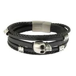 Adelia&acute;s Edelstahlarmband ADELIA ́S "Herren Armband aus Edelstahl" Gr. 21, schwarz silber, Armb&auml;nder, Herren, 21, Edelstahl, Edelstahlarmband
