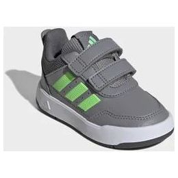 Sneaker Adidas SPORTSWEAR "TENSAUR SPORT 3.0 KIDS", M&auml;dchen, Gr. 26, grau three, lime burst, grau five, Synthetik, Textil, Schuhe Sneaker, f&uuml;r Kinder, mit Klettverschluss