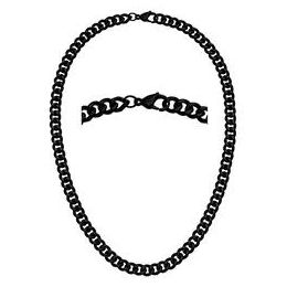 Kette ohne Anh&auml;nger Jobo "Herrenkette 9,2 mm", schwarz, Halsketten, Herren, Edelstahl, L: 55, Edelstahl schwarz beschichtet 55 cm