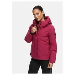 Winterjacke Marikoo "Yeminaa", Damen, Gr. L, berry wine, Obermaterial: 100% Polyester; Futter: 100% Polyester; Wattierung: 100% Polyester; &Auml;rmelfutter: 100% Polyester, Jacken Winterjacke, warm f&uuml;r den Winter - hinten l&auml;nger geschnitten