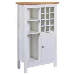 Highboard Inter Link "Julina", wei&szlig;, artisan eiche nachbildung, B:76,8cm H:124,4cm T:33cm, MDF, Spanplatte, Sideboards, Highboard, Weinschrank, BxTxH: ca. 76,8 x 33 x 124,4 cm