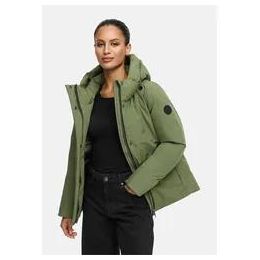 Winterjacke Marikoo "Yeminaa", Damen, Gr. S, gr&uuml;n (olive leaf), Obermaterial: 100% Polyester; Futter: 100% Polyester; Wattierung: 100% Polyester; &Auml;rmelfutter: 100% Polyester, Jacken Winterjacke, warm f&uuml;r den Winter - hinten l&auml;nger geschnitten