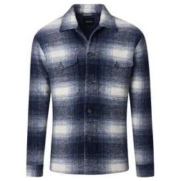 Langarmhemd Venti "Venti Hemdjacke kariert", Herren, Gr. 50, Normalgr&ouml;&szlig;en, blau, 95% Polyester, 5% Wolle, kariert, Hemden