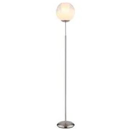 Globo LIGHTING Stehlampe "BARRY", nickel matt, &Oslash; 25cm H: 154,5cm, 1 Stk., Leuchten, Stehlampe Glaskugel opal klar verlaufend Glaskristallleuchte, Stehlampe