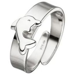 Silberring Jobo "Kinderring Delfin offen", silber 925, Fingerringe, M&auml;dchen, Silber 925 (Sterlingsilber), Silberring, 925 Silber rhodiniert