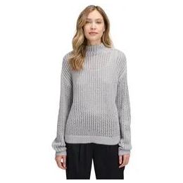 Strickpullover Betty Barclay "Damen mit hohem Kragen", Damen, Gr. 40, grau, Strick, Obermaterial: 48% Polyacryl, 22% Polyester, 18% Polyamid, 12% Polyester, gerade normal, Pullover Strickpullover