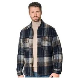 Langarmhemd Venti "Venti Hemdjacke kariert", Herren, Gr. 50, Normalgr&ouml;&szlig;en, blau, 95% Polyester, 5% Wolle, kariert, Hemden