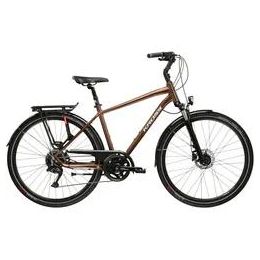 Trekkingrad KROSS "Herren-Trekkingrad 28" Trans 5.0 Braun 18 G&auml;nge" Gr. 48, braun, schwarz, Fahrr&auml;der, Herren, 48cm, 28 Zoll (71,12cm) hinten: 28 Zoll (71,12cm)