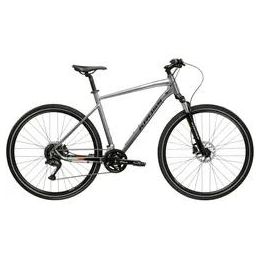 Crossrad KROSS "Crossrad Herren 28" Evado 5.0 grau 18 G&auml;nge" Gr. 53, grau, schwarz, Fahrr&auml;der, Herren, 53cm, 28 Zoll (71,12cm) hinten: 28 Zoll (71,12cm)