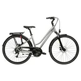 Trekkingrad KROSS "Damen-Trekkingrad 28" Trans 3.0 Silberfarben 24 G&auml;nge" Gr. 48, silberfarben, schwarz, Fahrr&auml;der, Damen, 48cm, 28 Zoll (71,12cm) hinten: 28 Zoll (71,12cm)