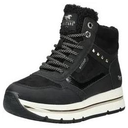 Sneaker Mustang SHOES "Mustang Shoes Sneaker Lederimitat/Textil", Herren, Gr. 40, schwarz, Lederimitat, Textil, Schuhe Sneaker