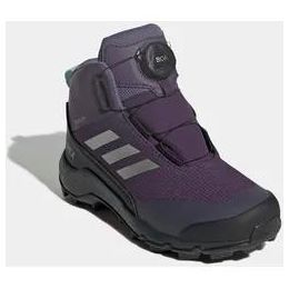 Winterboots Adidas TERREX "TERREX WINTER MID BOA RAIN.RDY", Kinder, Gr. 36, aurora plum, matte silber, core schwarz, Synthetik, Textil, Schuhe Winterboots, wasserdicht