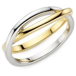 Fingerring "Schmuck Geschenk Silbering teilweise gelbgoldfarben vergoldet" Gr. 54, silberfarben, gelbgoldfarben, ANISTON JEWELRY & WATCHES, Fingerringe, Damen, 54, Silber 925 (Sterlingsilber), 6,3mm, Fingerring