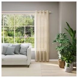 Neutex for you! Vorhang nach Ma&szlig; NEUTEX FOR YOU "EVA", beige (hellbeige), B:350cm H:225cm, Obermaterial: 100% Polyester, Gardinen nach Ma&szlig;, Uni-Voile mit elegantem Glanz